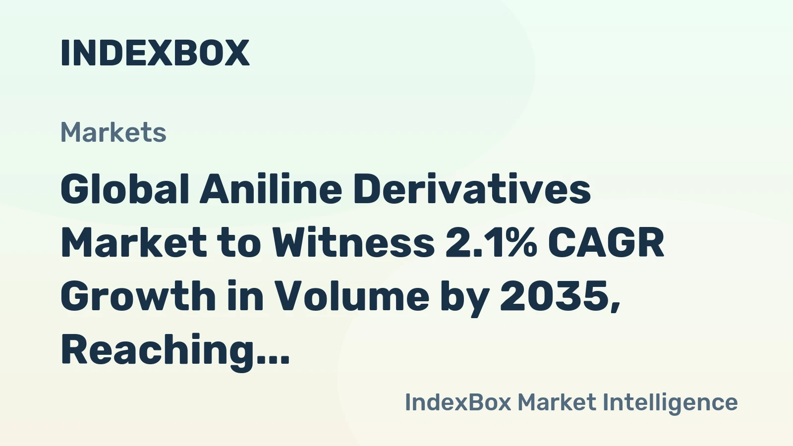 Global Aniline Derivatives Market to Witness 2.1% CAGR Growth in Volume by 2035, Reaching 504K Tons