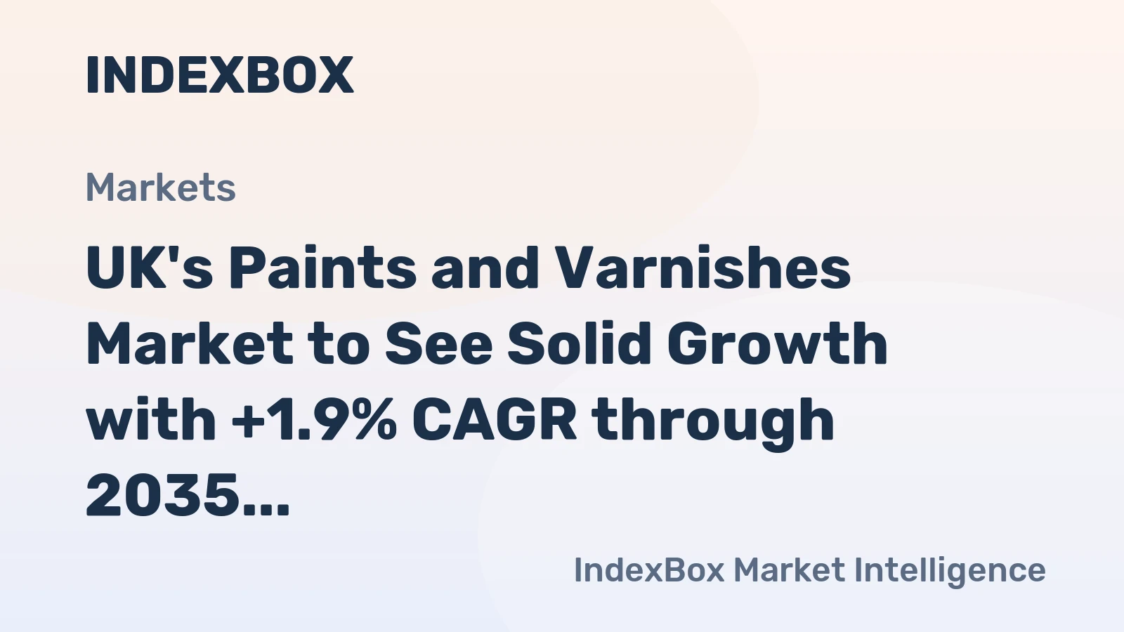 UK's Paints and Varnishes Market to See Solid Growth with +1.9% CAGR through 2035