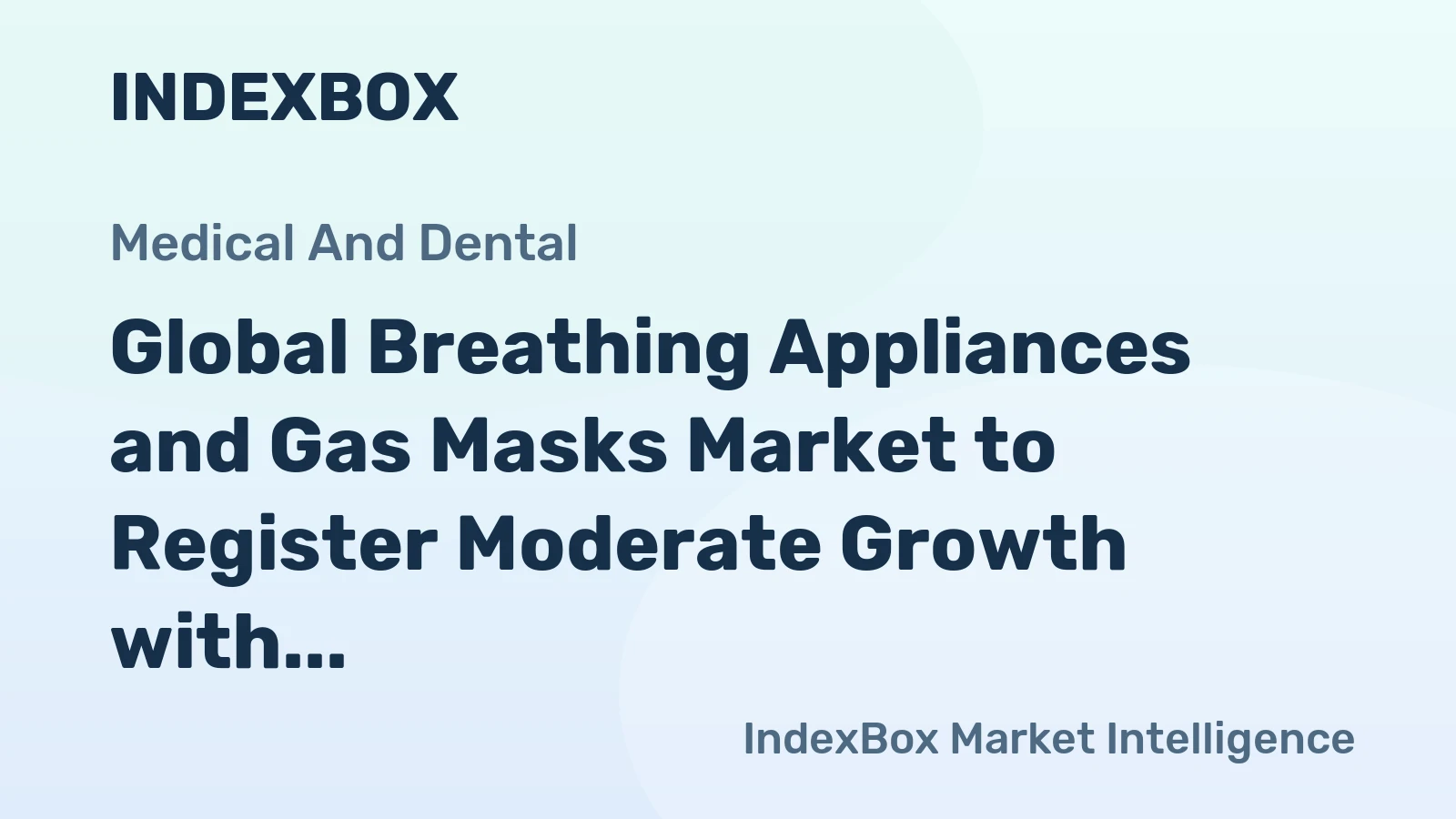 Global Breathing Appliances and Gas Masks Market to Register Moderate Growth with CAGR of +1.0% from 2024 to 2035