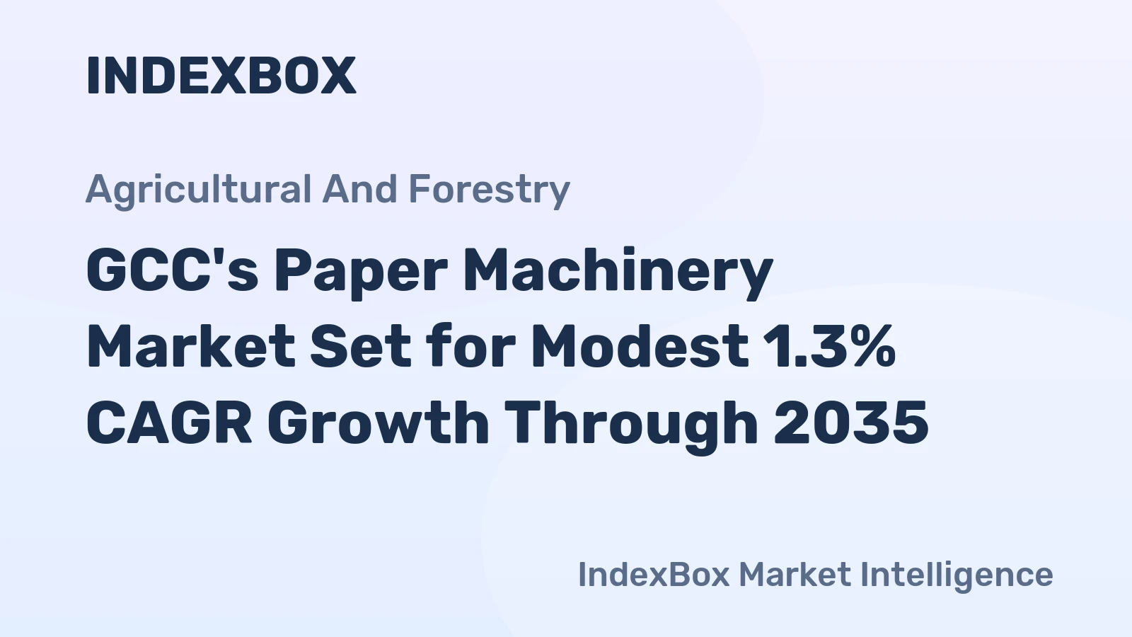 GCC's Paper Machinery Market Set for Modest 1.3% CAGR Growth Through 2035