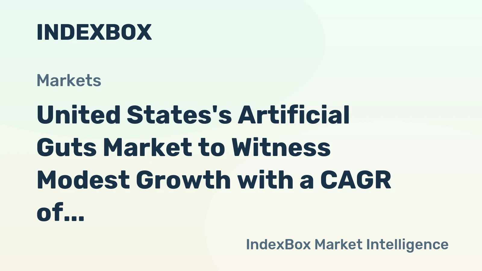 United States's Artificial Guts Market to Witness Modest Growth with a CAGR of +0.9% through 2035