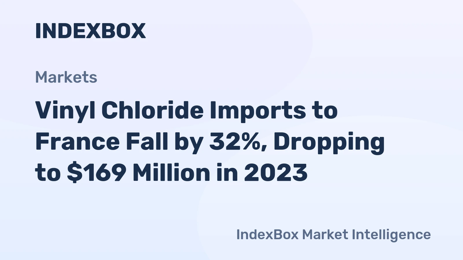 Vinyl Chloride Imports to France Fall by 32%, Dropping to $169 Million in 2023