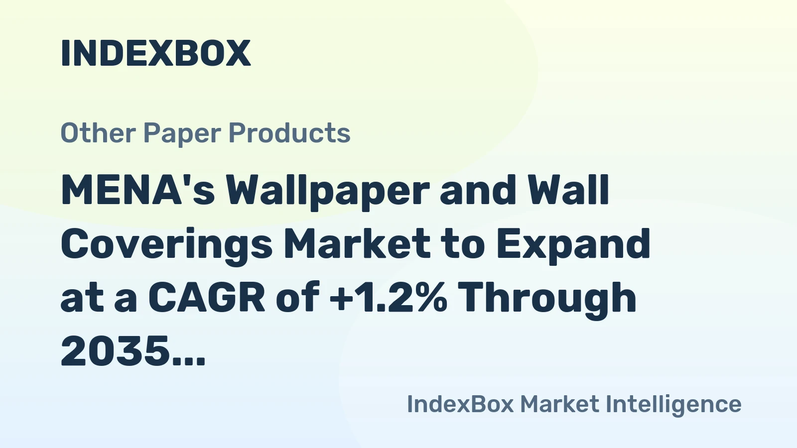MENA's Wallpaper and Wall Coverings Market to Expand at a CAGR of +1.2% Through 2035