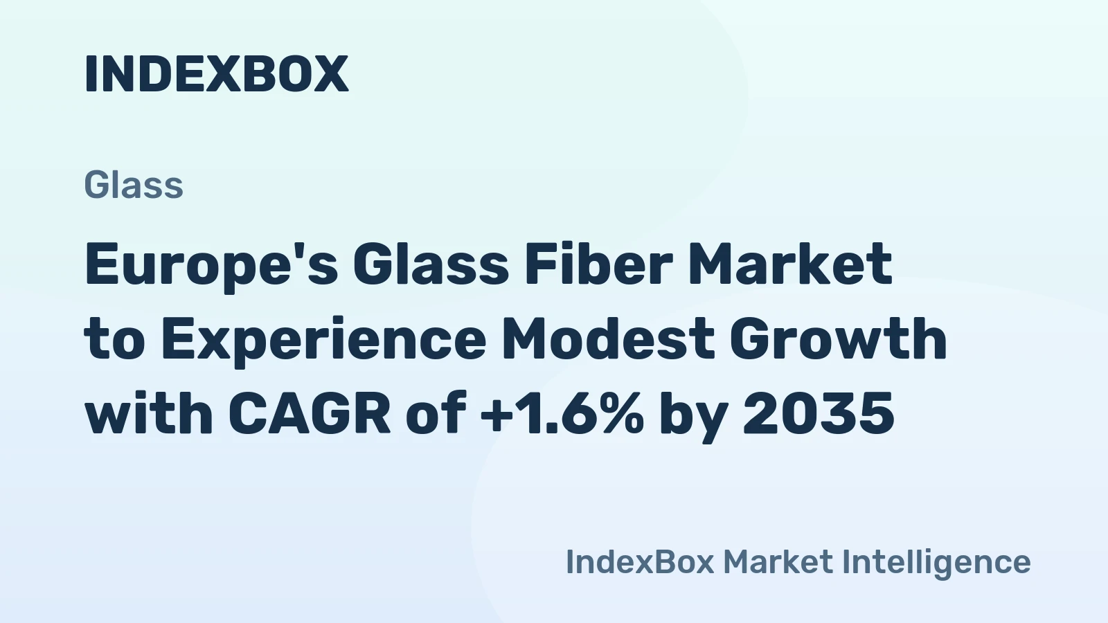 Europe's Glass Fiber Market to Experience Modest Growth with CAGR of +1.6% by 2035