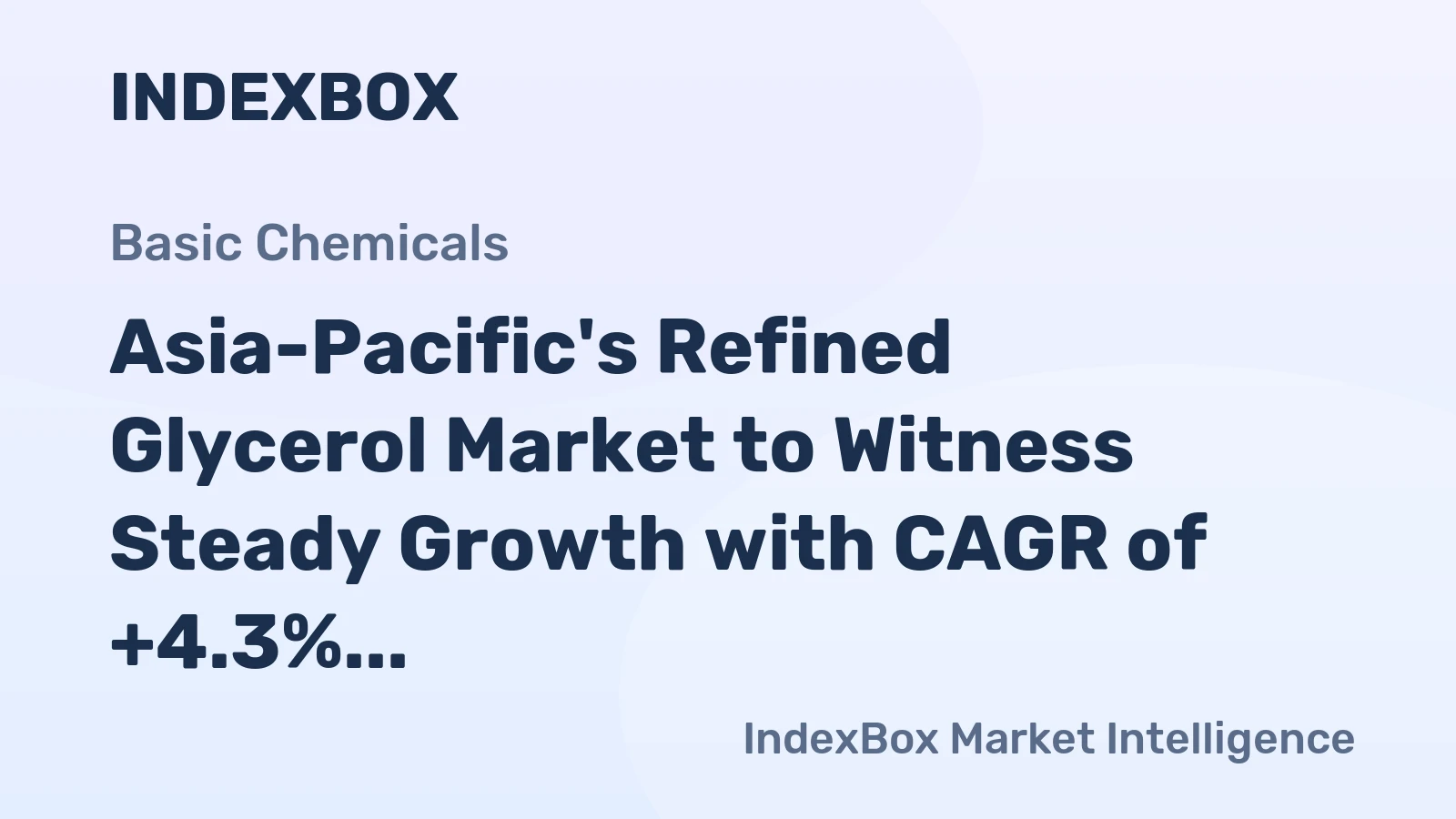 Asia-Pacific's Refined Glycerol Market to Witness Steady Growth with CAGR of +4.3% through 2035