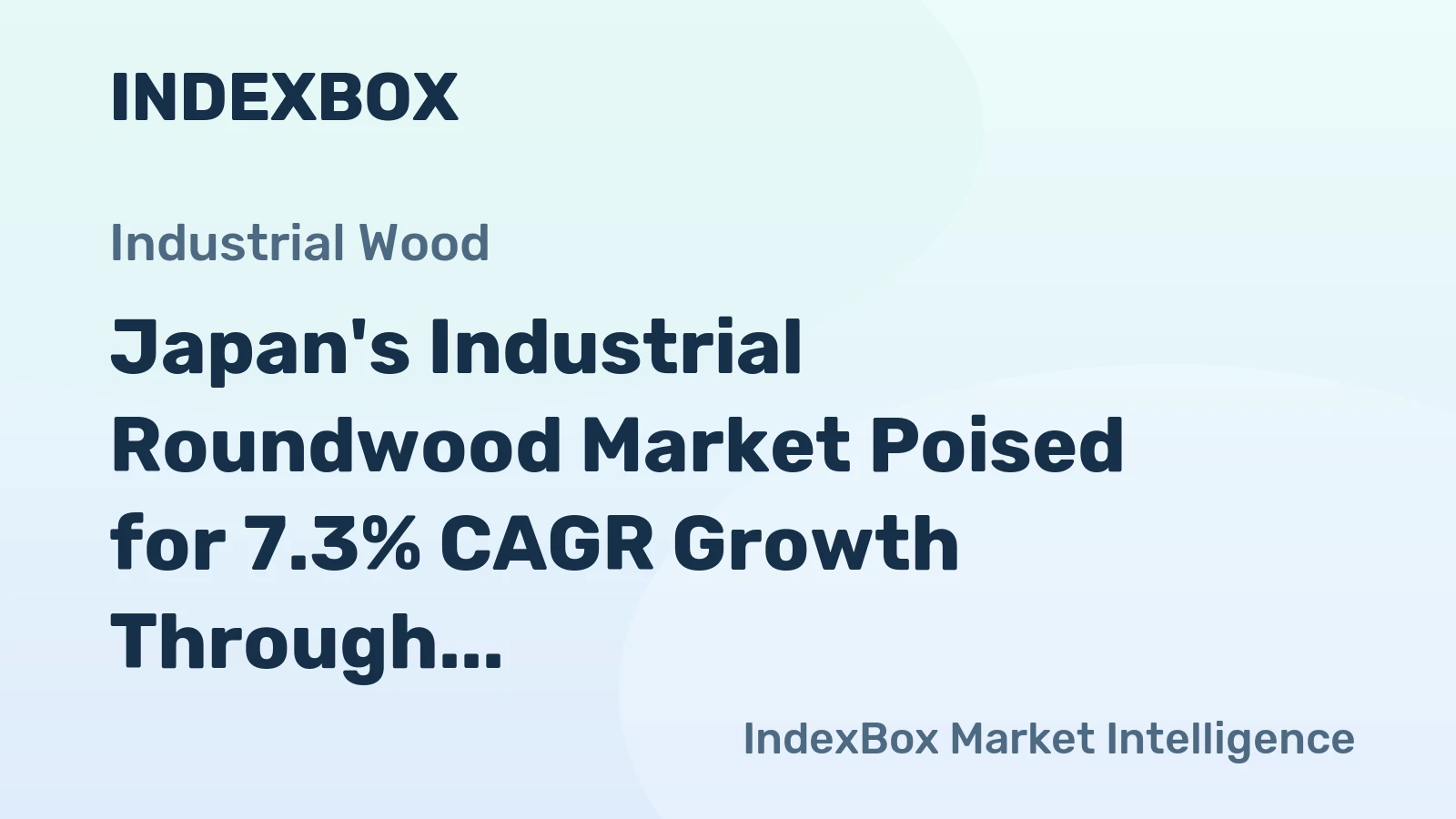 Japan's Industrial Roundwood Market Poised for 7.3% CAGR Growth Through 2035