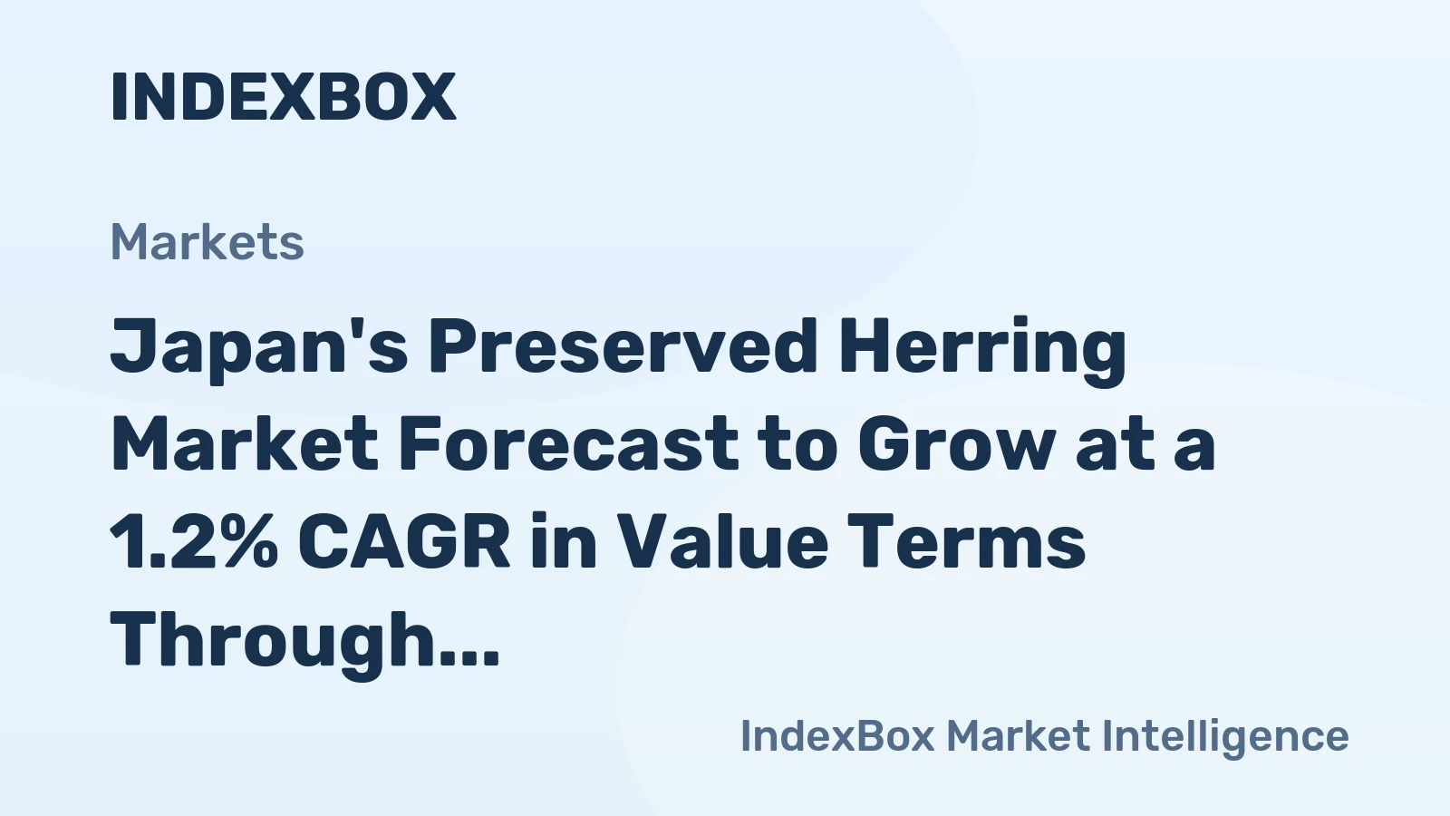 Japan's Preserved Herring Market Forecast to Grow at a 1.2% CAGR in Value Terms Through 2035