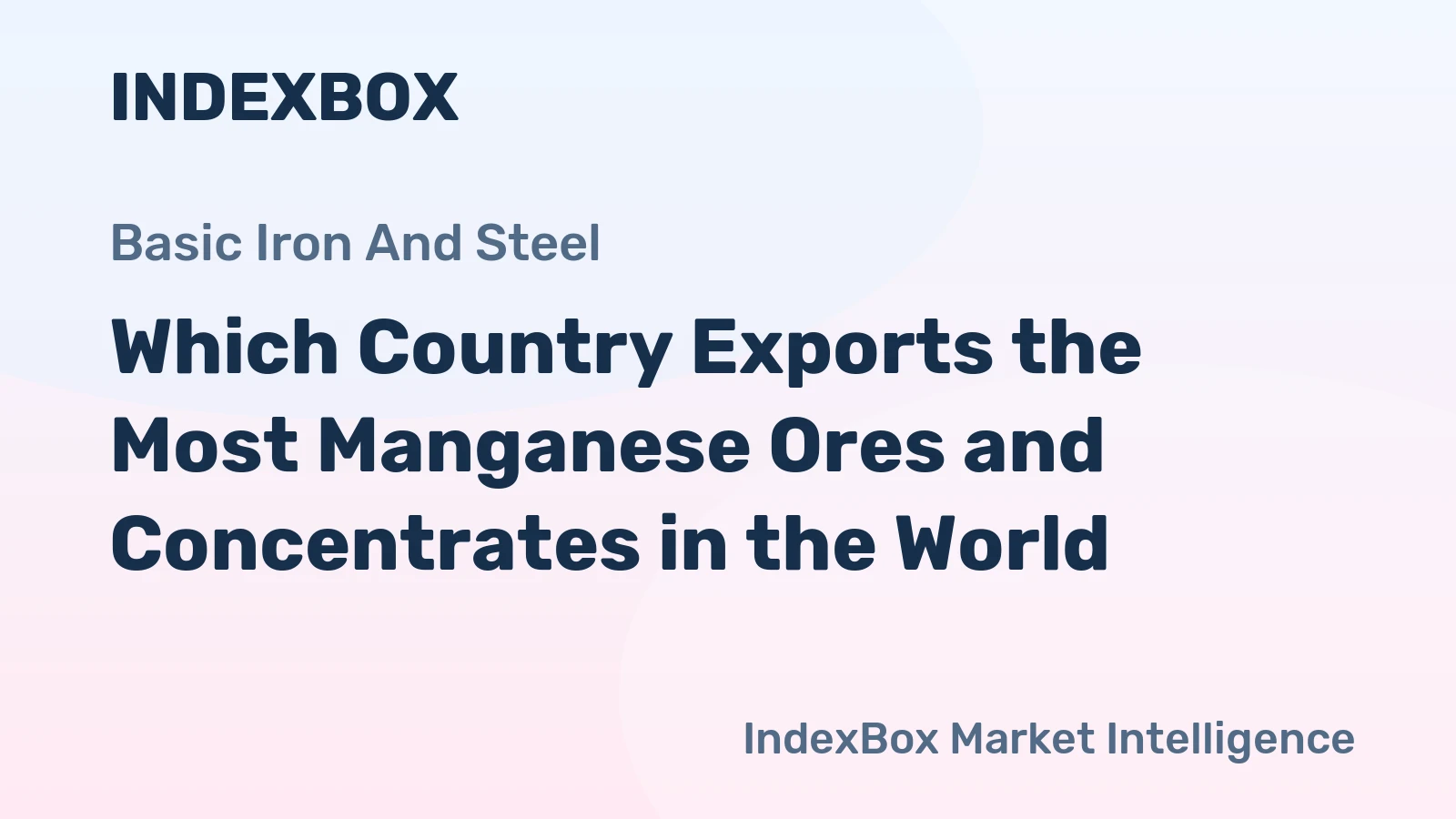 Which Country Exports the Most Manganese Ores and Concentrates in the World?