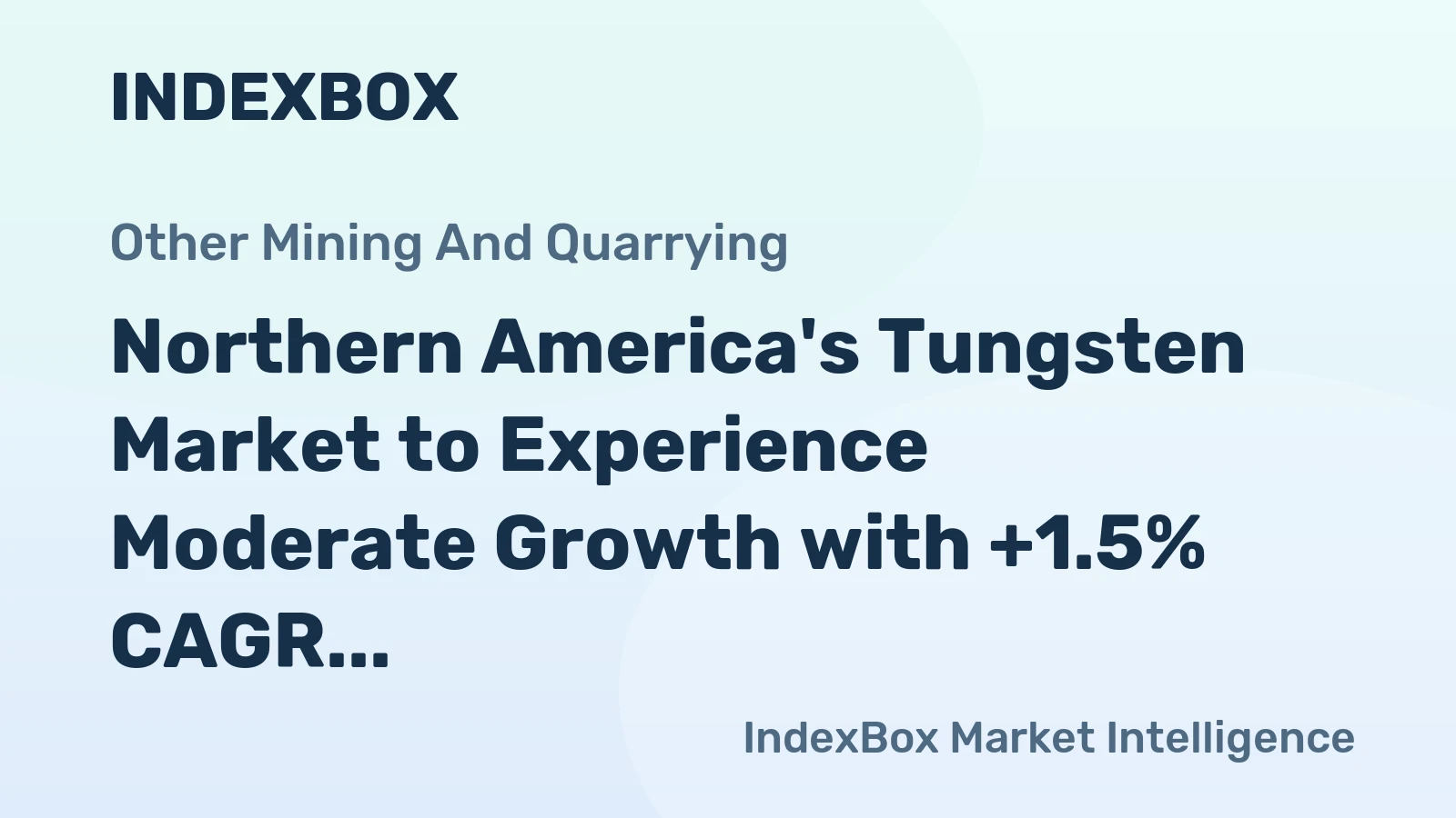 Northern America's Tungsten Market to Experience Moderate Growth with +1.5% CAGR from 2024 to 2035