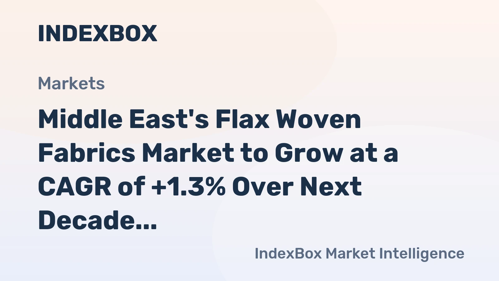 Middle East's Flax Woven Fabrics Market to Grow at a CAGR of +1.3% Over Next Decade