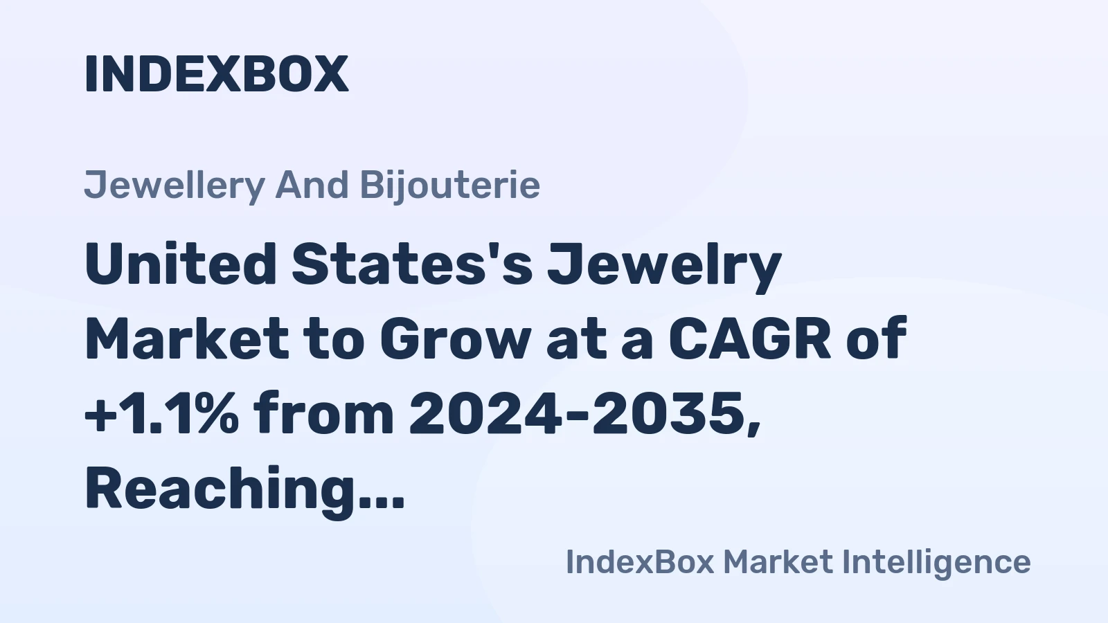 United States's Jewelry Market to Grow at a CAGR of +1.1% from 2024-2035, Reaching 8.6K tons