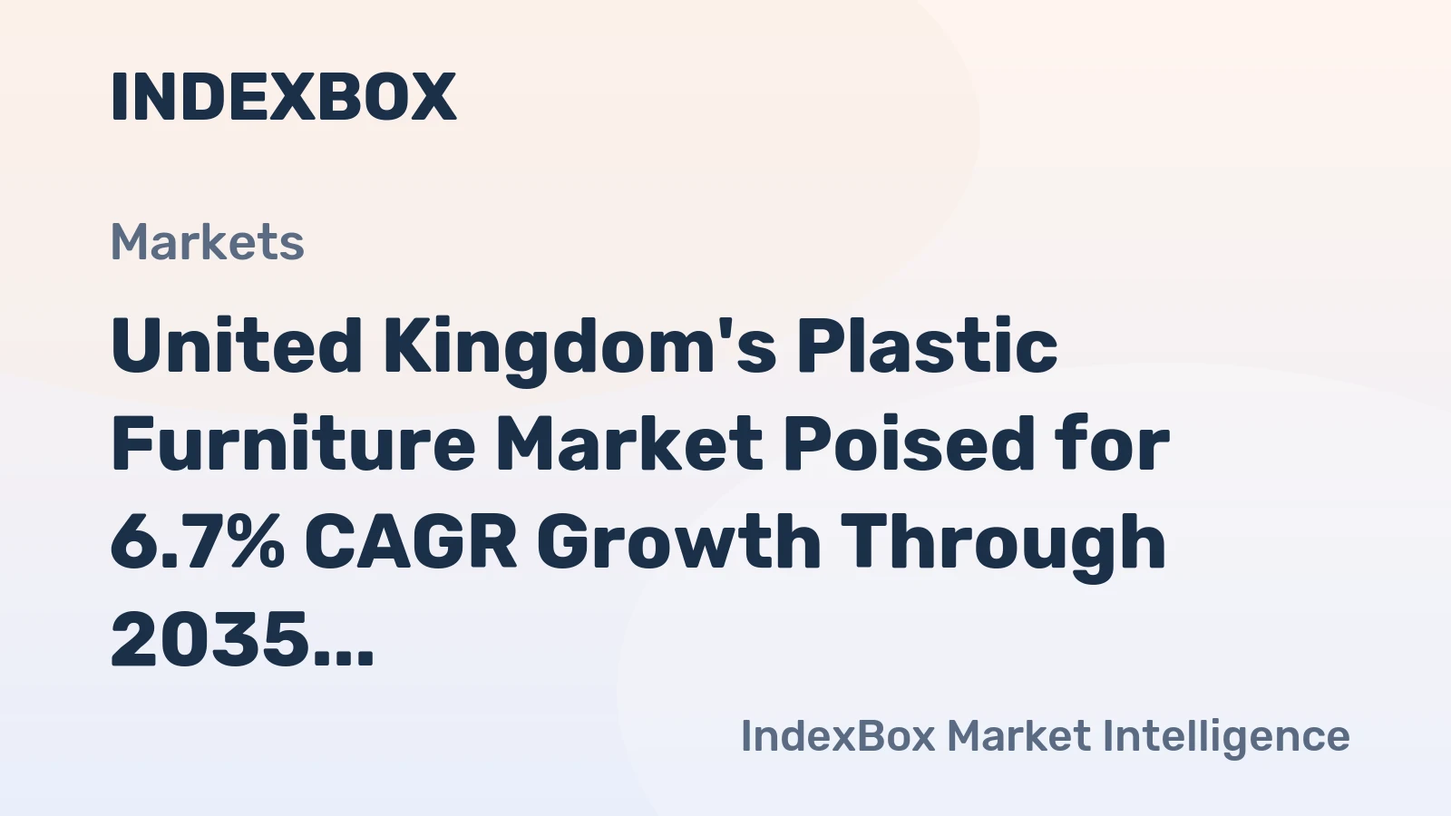 United Kingdom's Plastic Furniture Market Poised for 6.7% CAGR Growth Through 2035