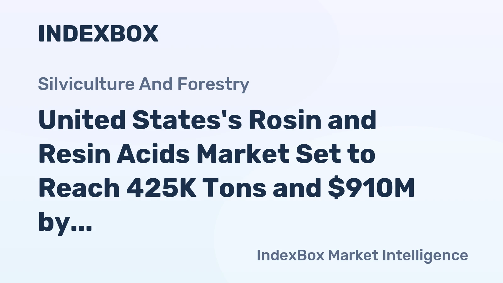United States's Rosin and Resin Acids Market Set to Reach 425K Tons and $910M by 2035