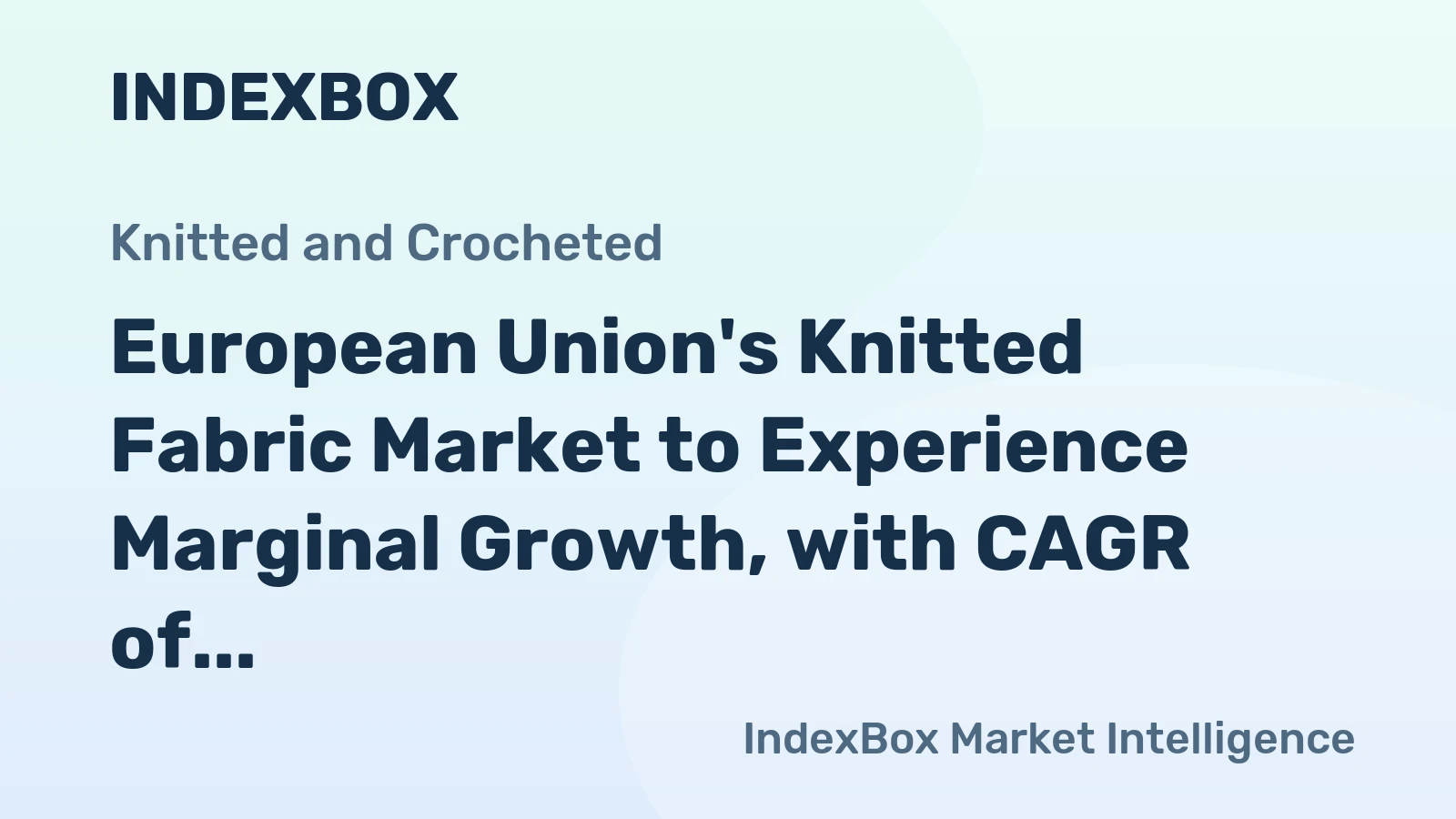 European Union's Knitted Fabric Market to Experience Marginal Growth, with CAGR of +1.2% from 2024 to 2035