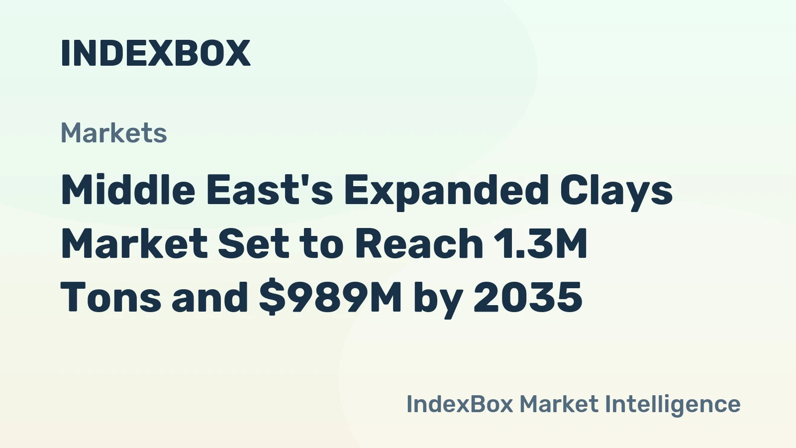 Middle East's Expanded Clays Market Set to Reach 1.3M Tons and $989M by 2035