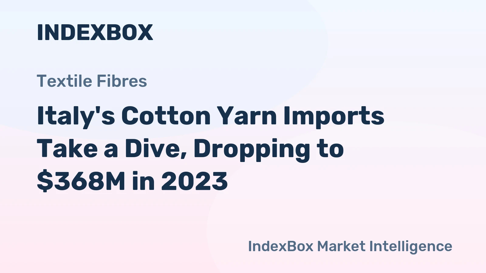 Italy's Cotton Yarn Imports Take a Dive, Dropping to $368M in 2023