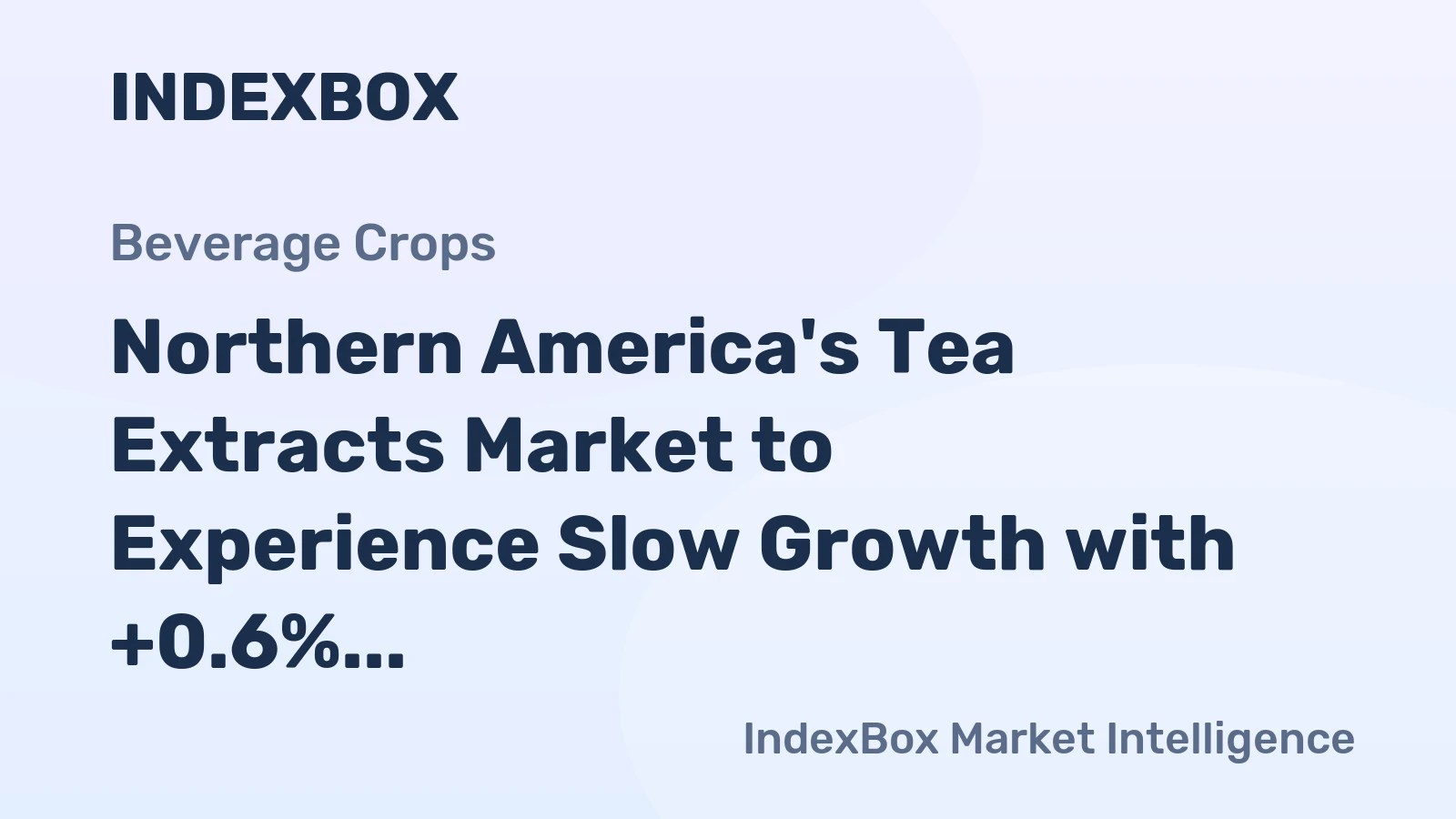 Northern America's Tea Extracts Market to Experience Slow Growth with +0.6% CAGR Over Next Decade
