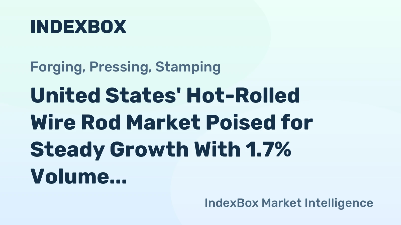 United States' Hot-Rolled Wire Rod Market Poised for Steady Growth With 1.7% Volume CAGR