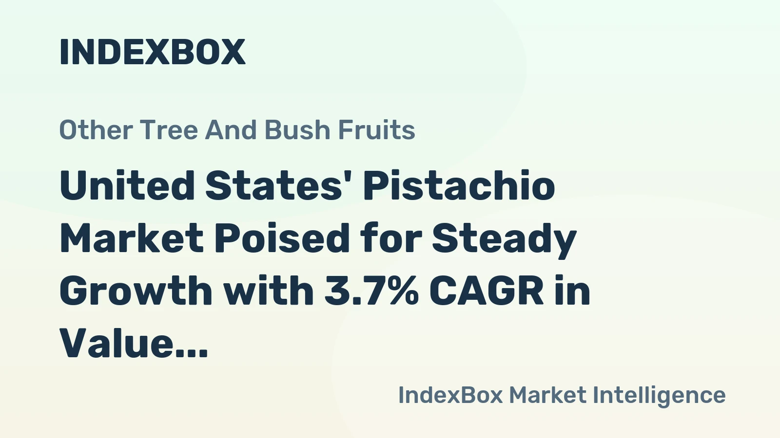 United States' Pistachio Market Poised for Steady Growth with 3.7% CAGR in Value