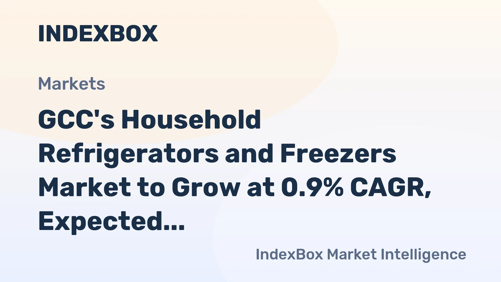 GCC's Household Refrigerators and Freezers Market to Grow at 0.9% CAGR, Expected to Reach 2.8M Units by 2035