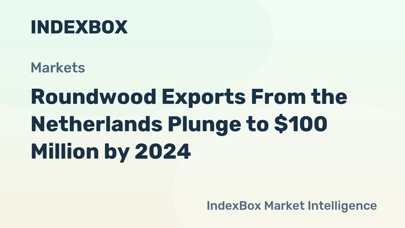 Roundwood Exports From the Netherlands Plunge to $100 Million by 2024
