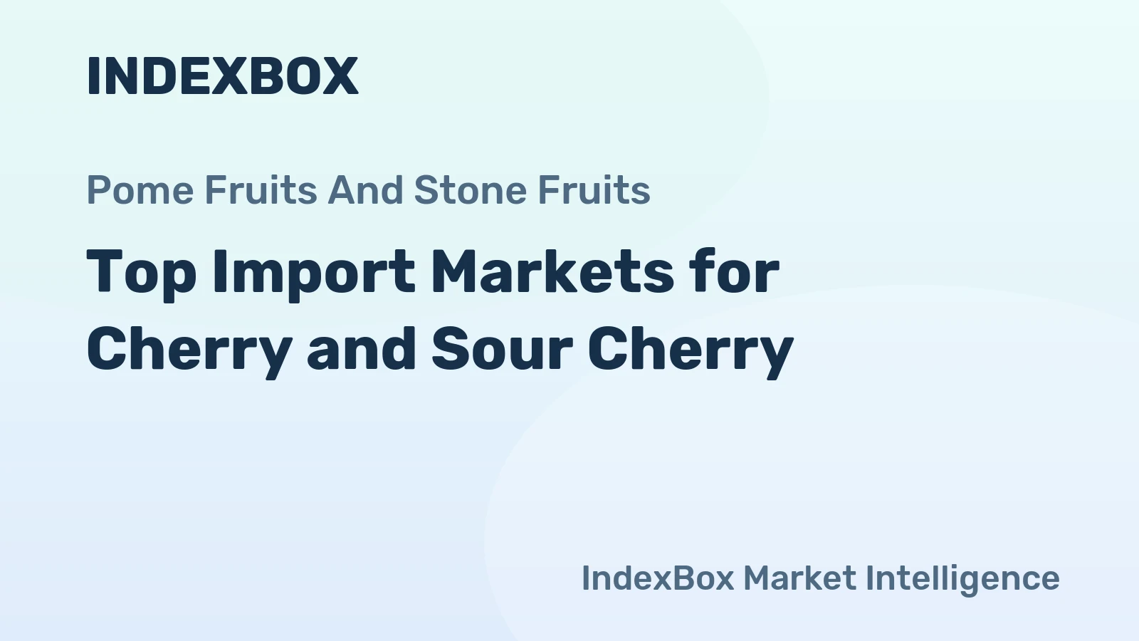 Top Import Markets for Cherry and Sour Cherry