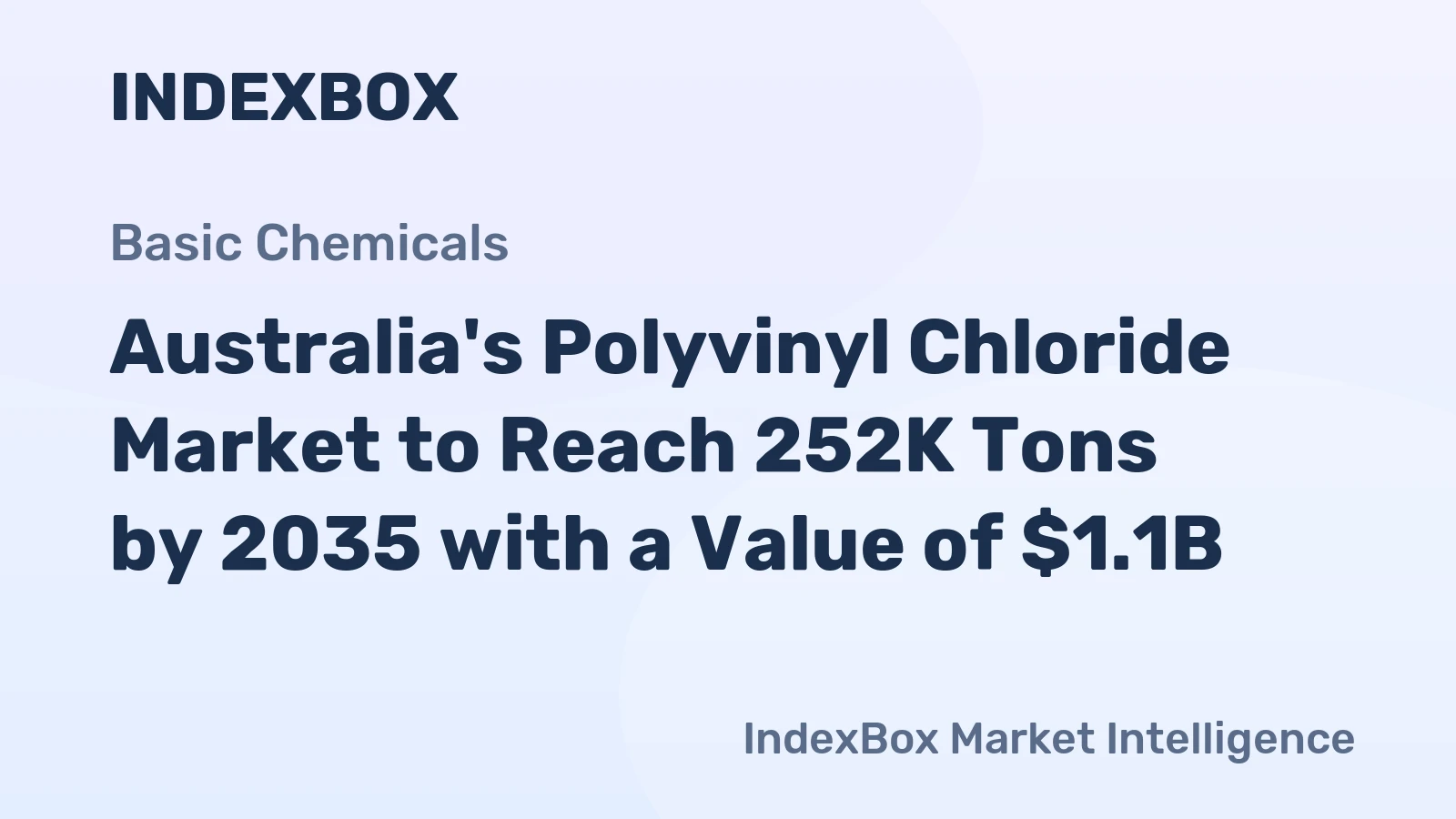 Australia's Polyvinyl Chloride Market to Reach 252K Tons by 2035 with a Value of $1.1B
