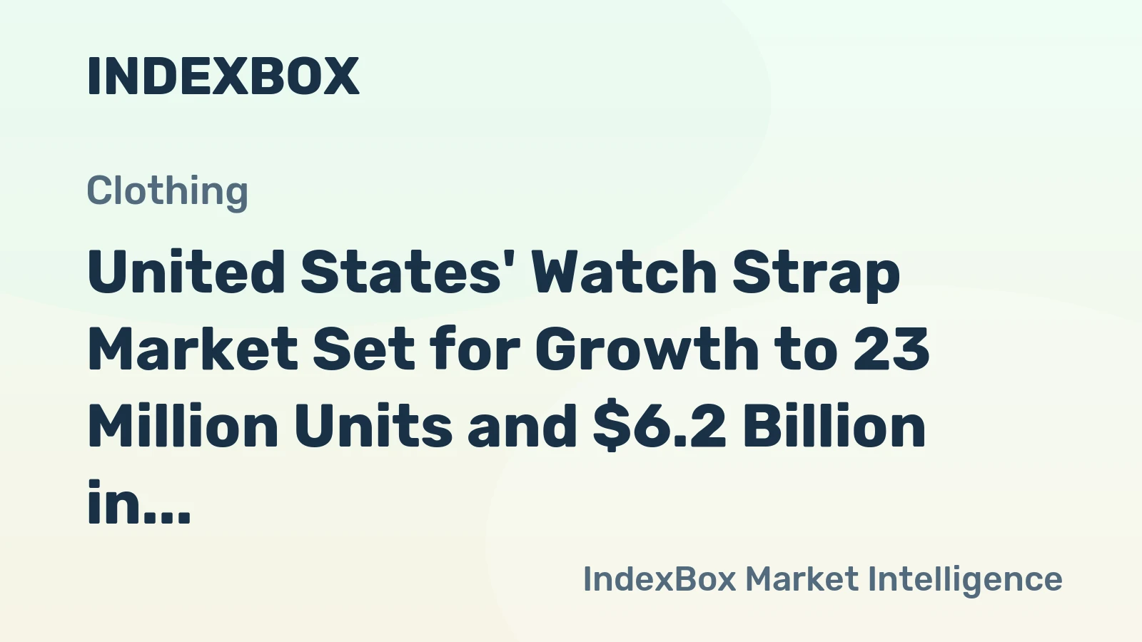 United States' Watch Strap Market Set for Growth to 23 Million Units and $6.2 Billion in Value