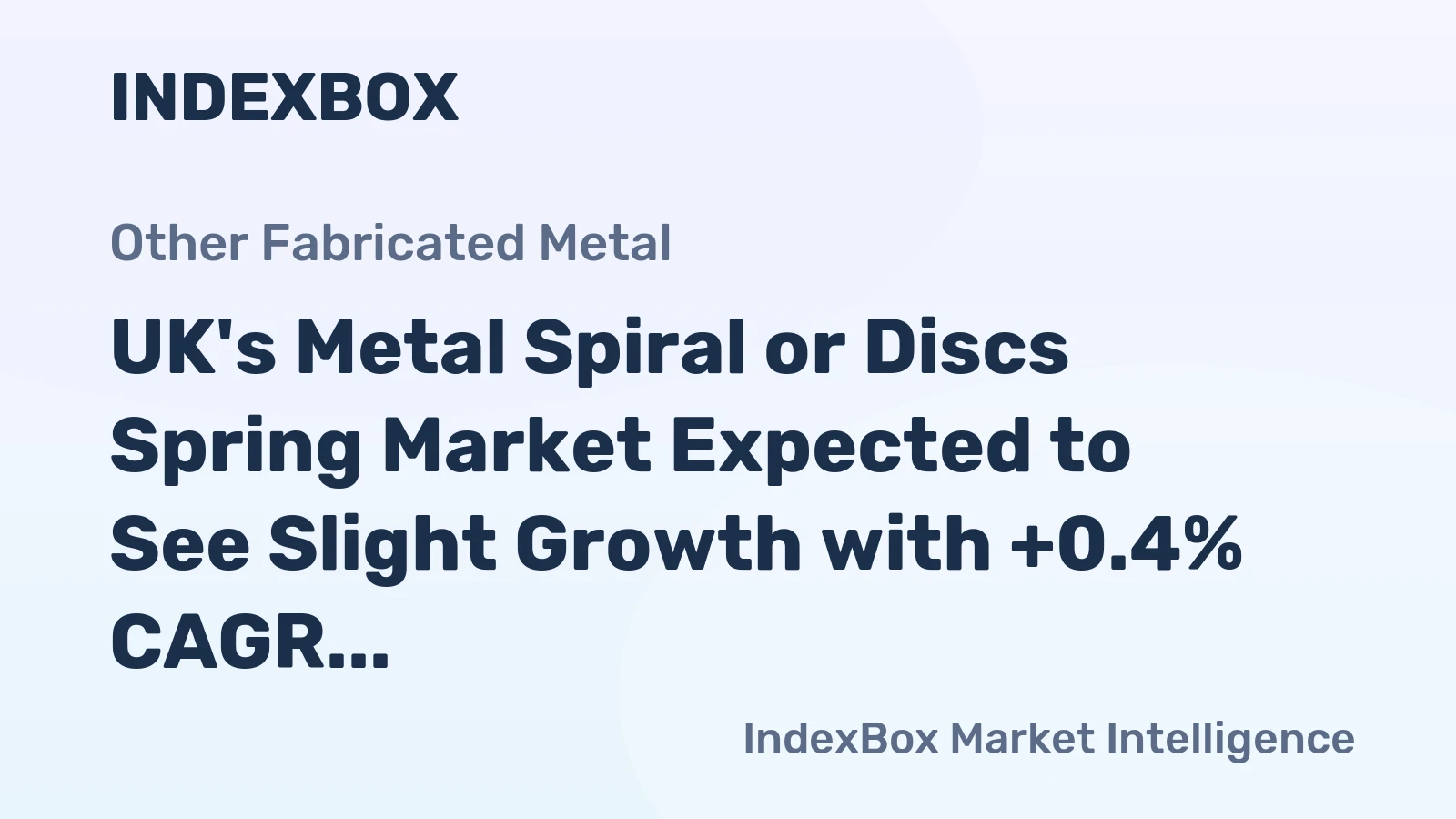 UK's Metal Spiral or Discs Spring Market Expected to See Slight Growth with +0.4% CAGR