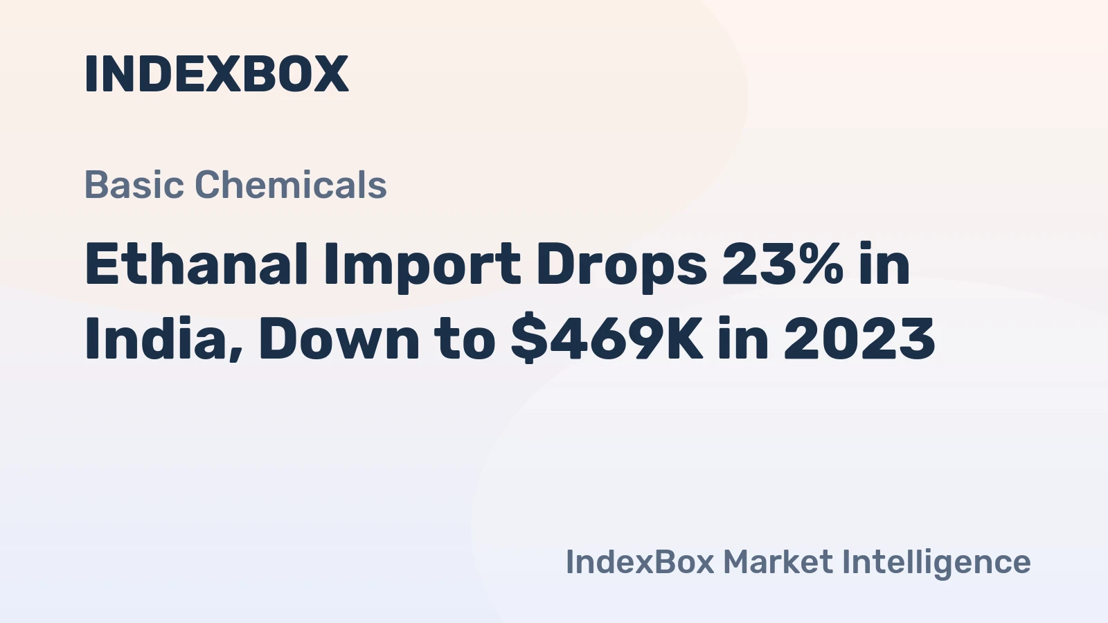 Ethanal Import Drops 23% in India, Down to $469K in 2023