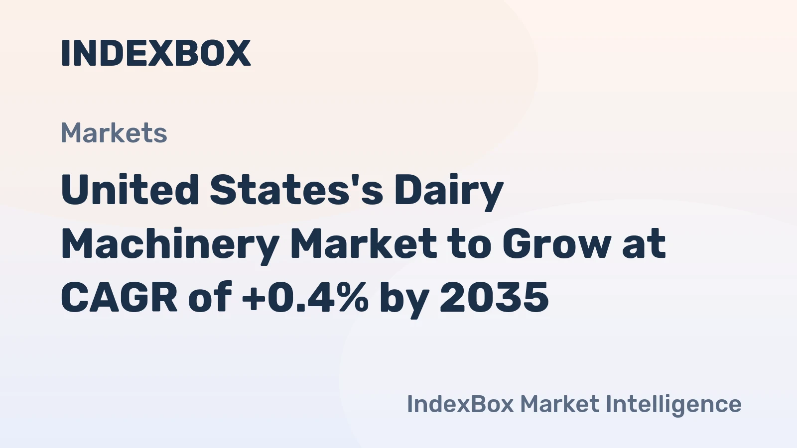 United States's Dairy Machinery Market to Grow at CAGR of +0.4% by 2035