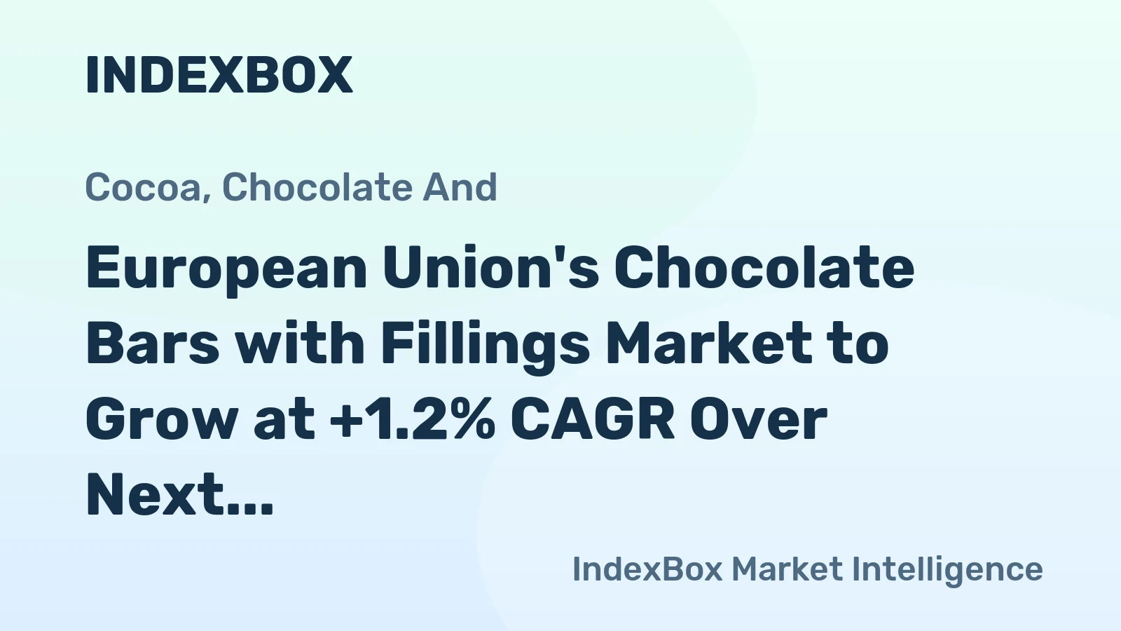 European Union's Chocolate Bars with Fillings Market to Grow at +1.2% CAGR Over Next Decade