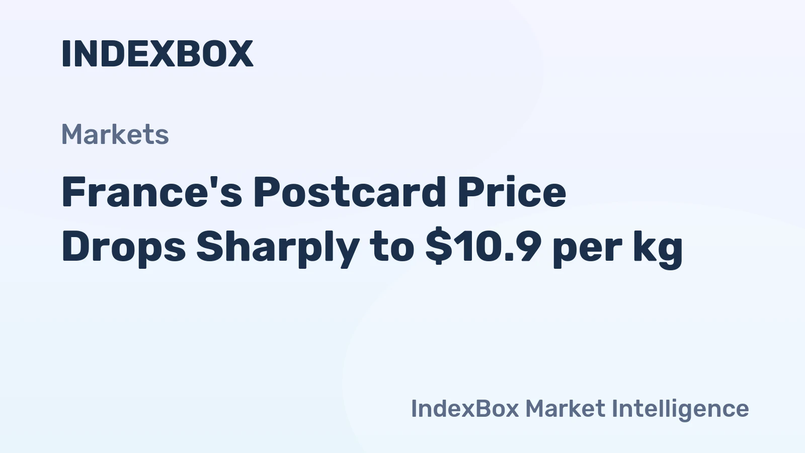 France's Postcard Price Drops Sharply to $10.9 per kg