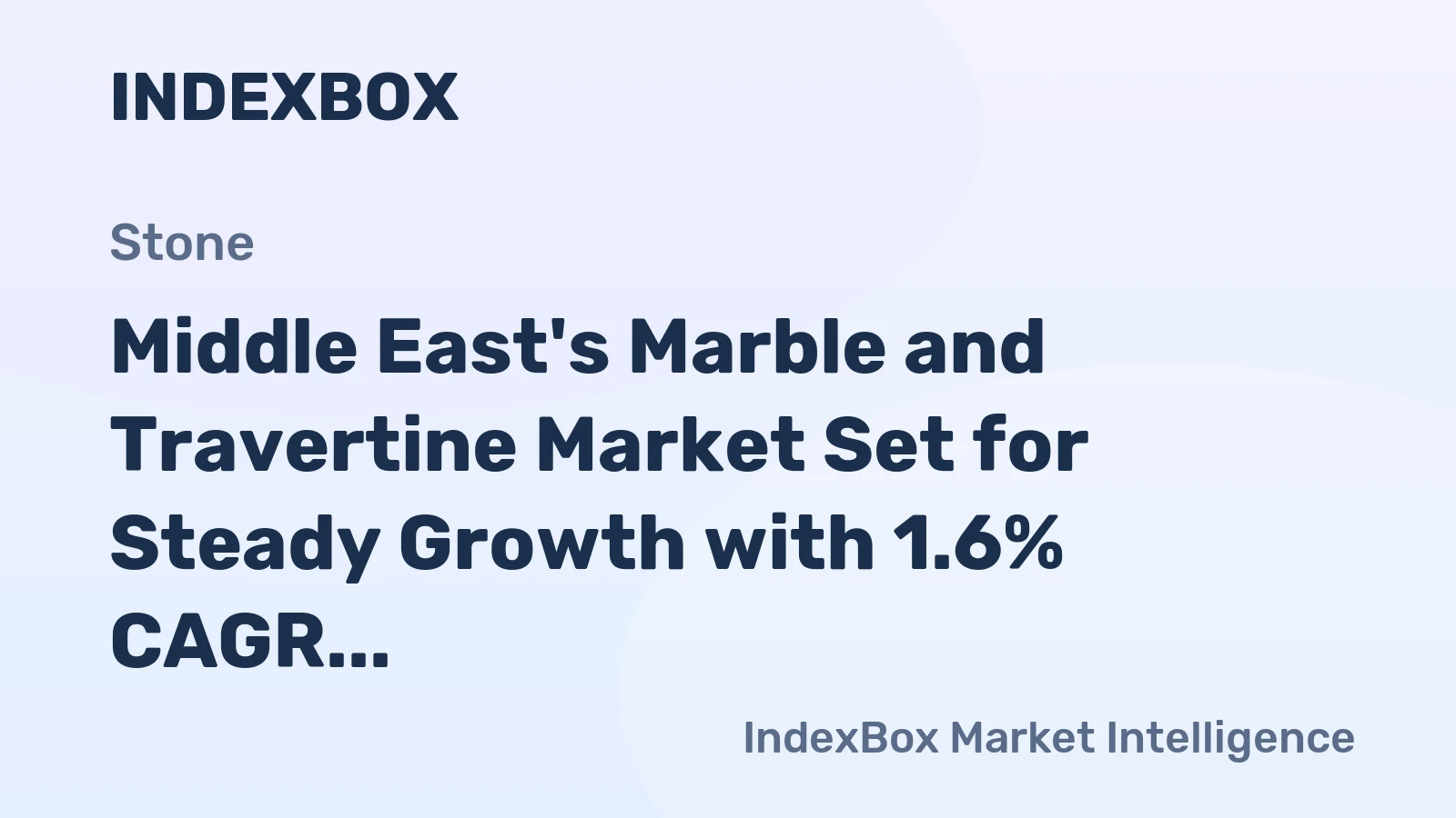 Middle East's Marble and Travertine Market Set for Steady Growth with 1.6% CAGR Through 2035
