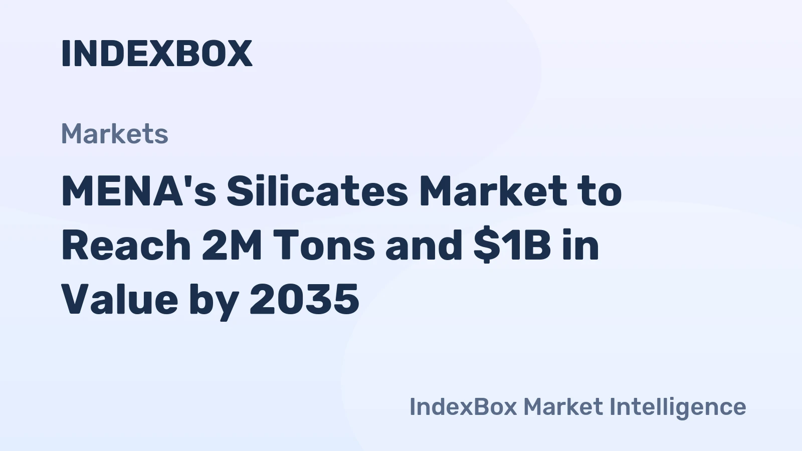 MENA's Silicates Market to Reach 2M Tons and $1B in Value by 2035