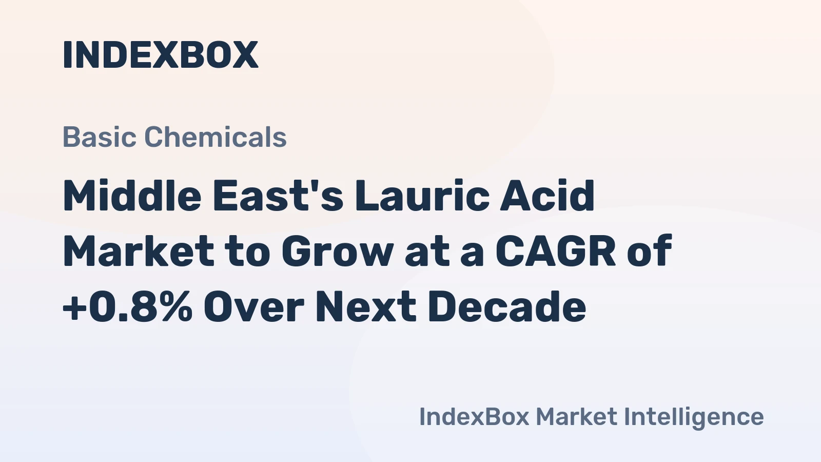 Middle East's Lauric Acid Market to Grow at a CAGR of +0.8% Over Next Decade
