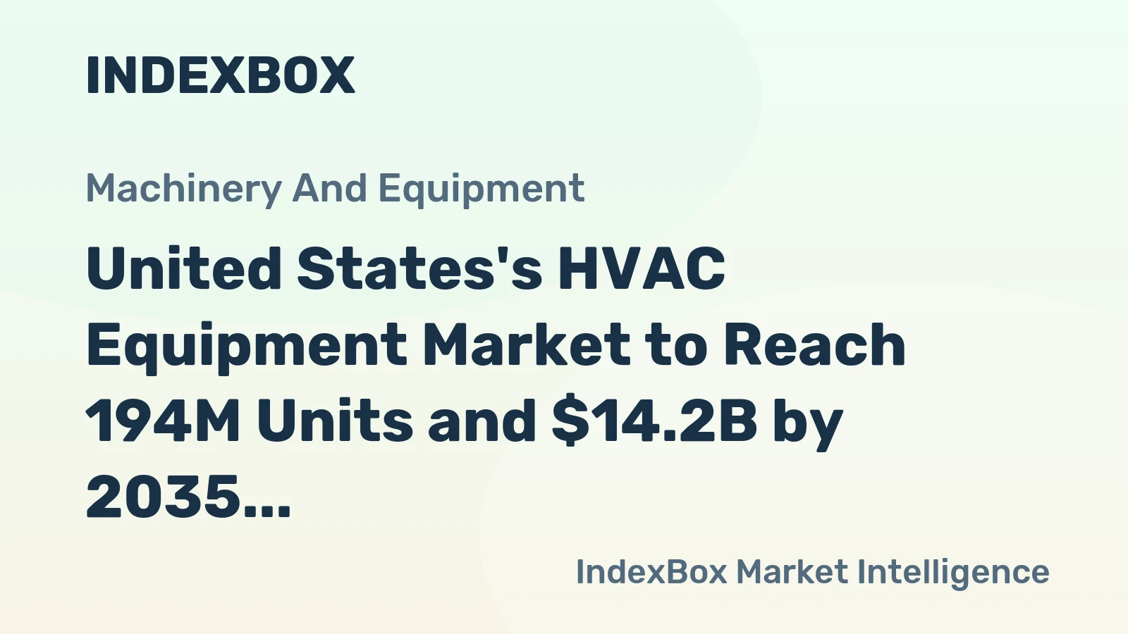United States's HVAC Equipment Market to Reach 194M Units and $14.2B by 2035