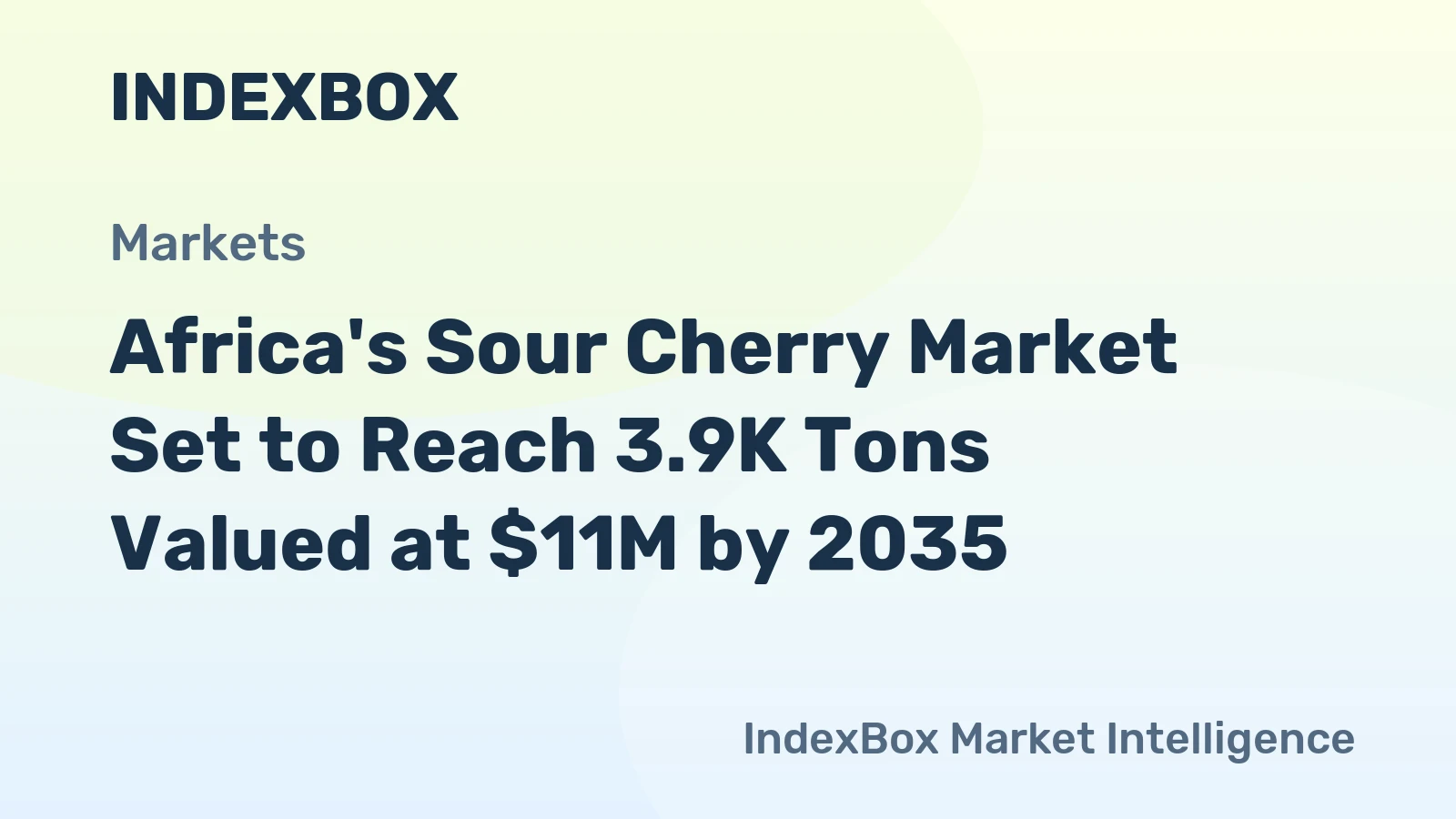 Africa's Sour Cherry Market Set to Reach 3.9K Tons Valued at $11M by 2035