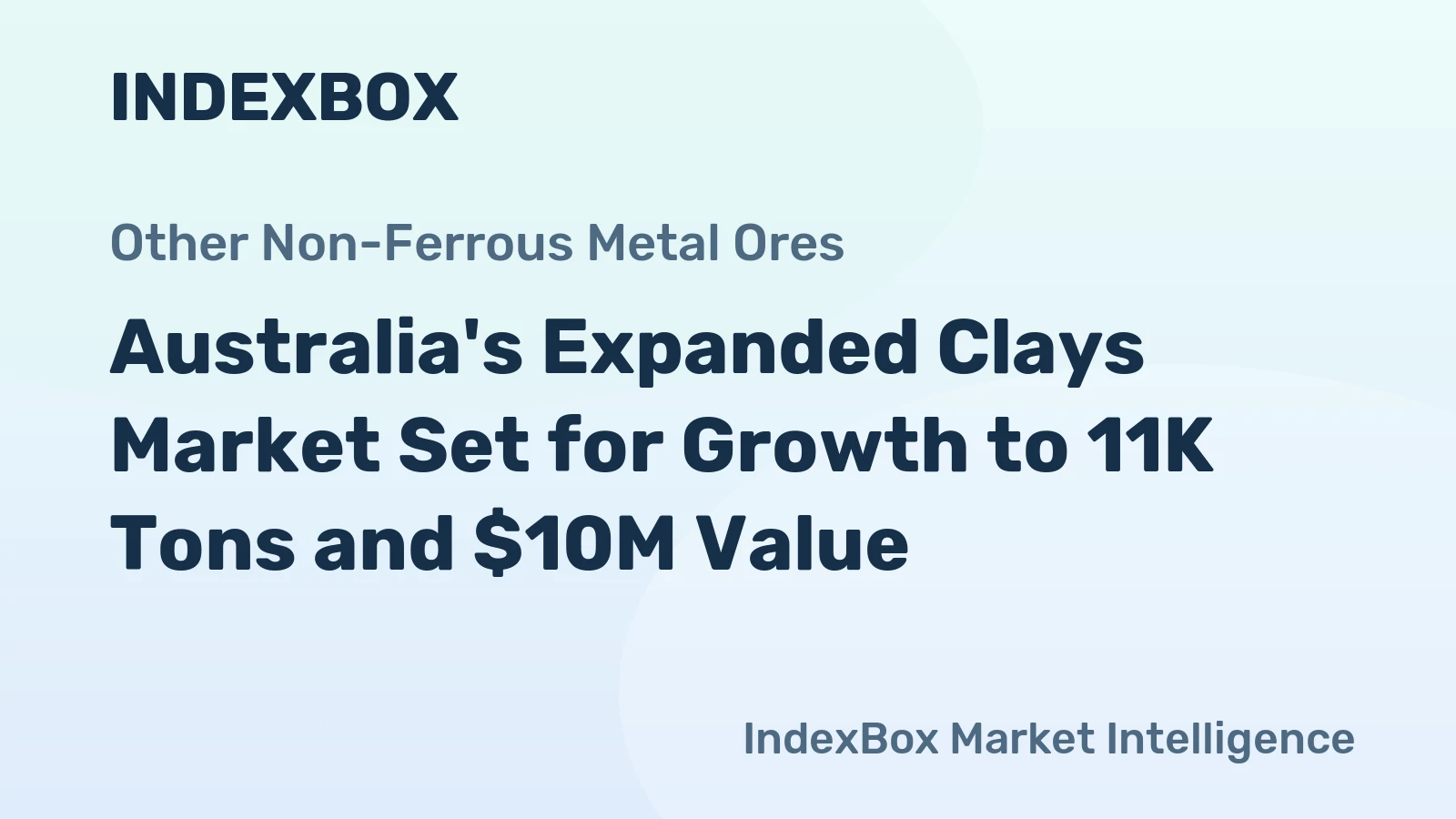 Australia's Expanded Clays Market Set for Growth to 11K Tons and $10M Value