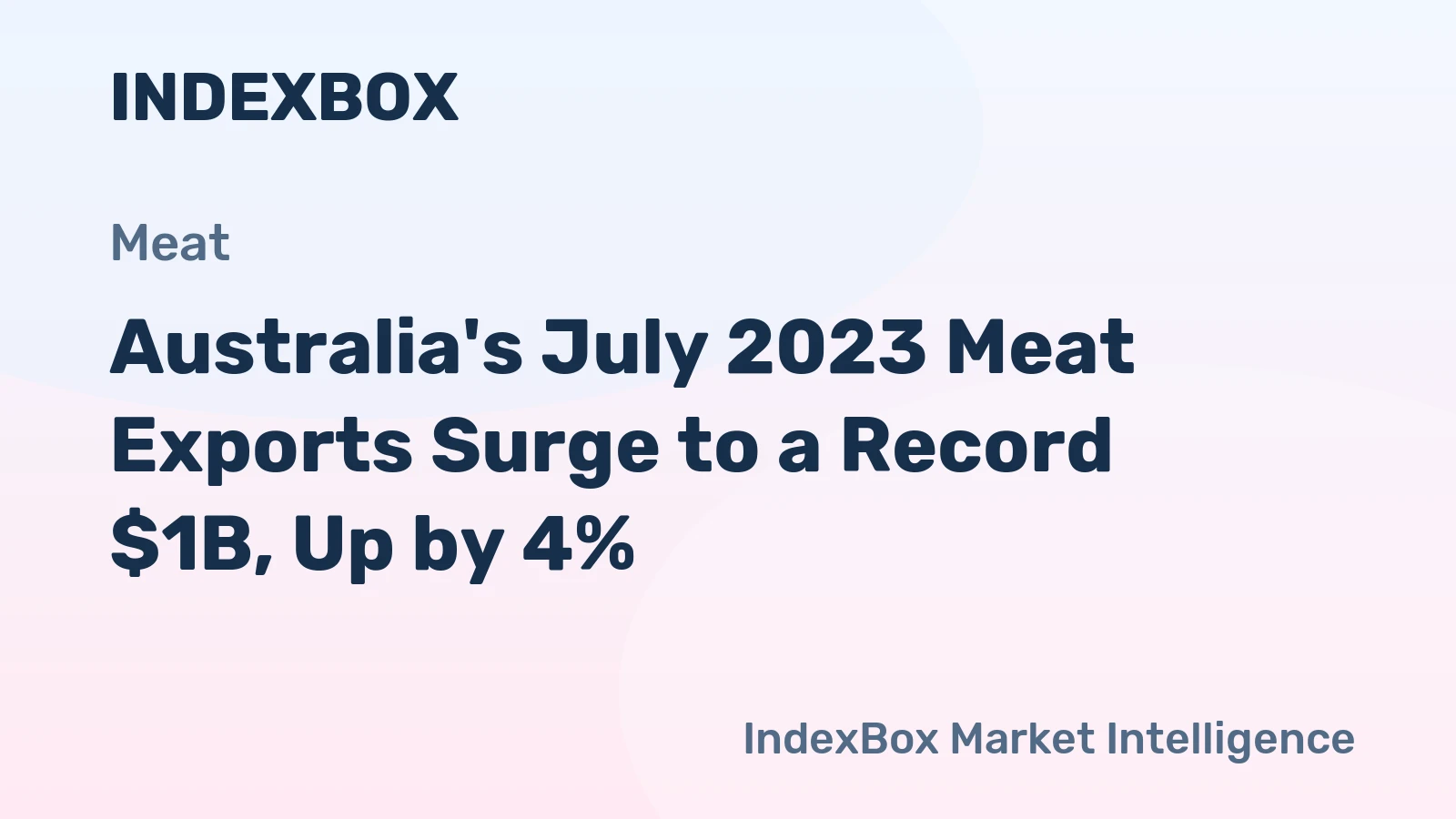 Australia's July 2023 Meat Exports Surge to a Record $1B, Up by 4%