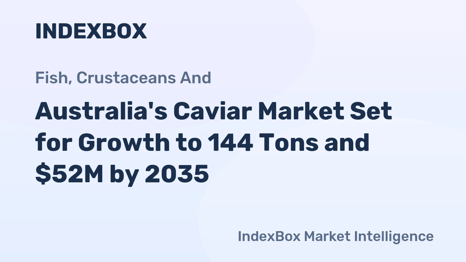 Australia's Caviar Market Set for Growth to 144 Tons and $52M by 2035