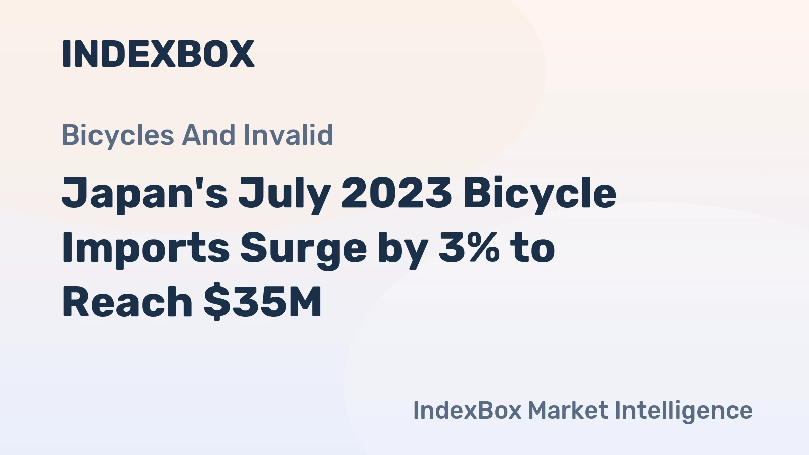 Japan's July 2023 Bicycle Imports Surge by 3% to Reach $35M
