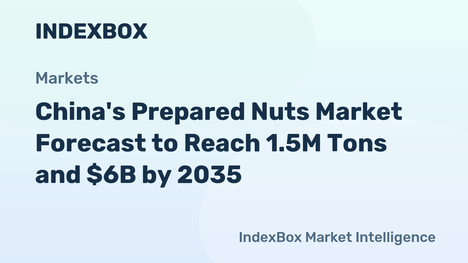China's Prepared Nuts Market Forecast to Reach 1.5M Tons and $6B by 2035