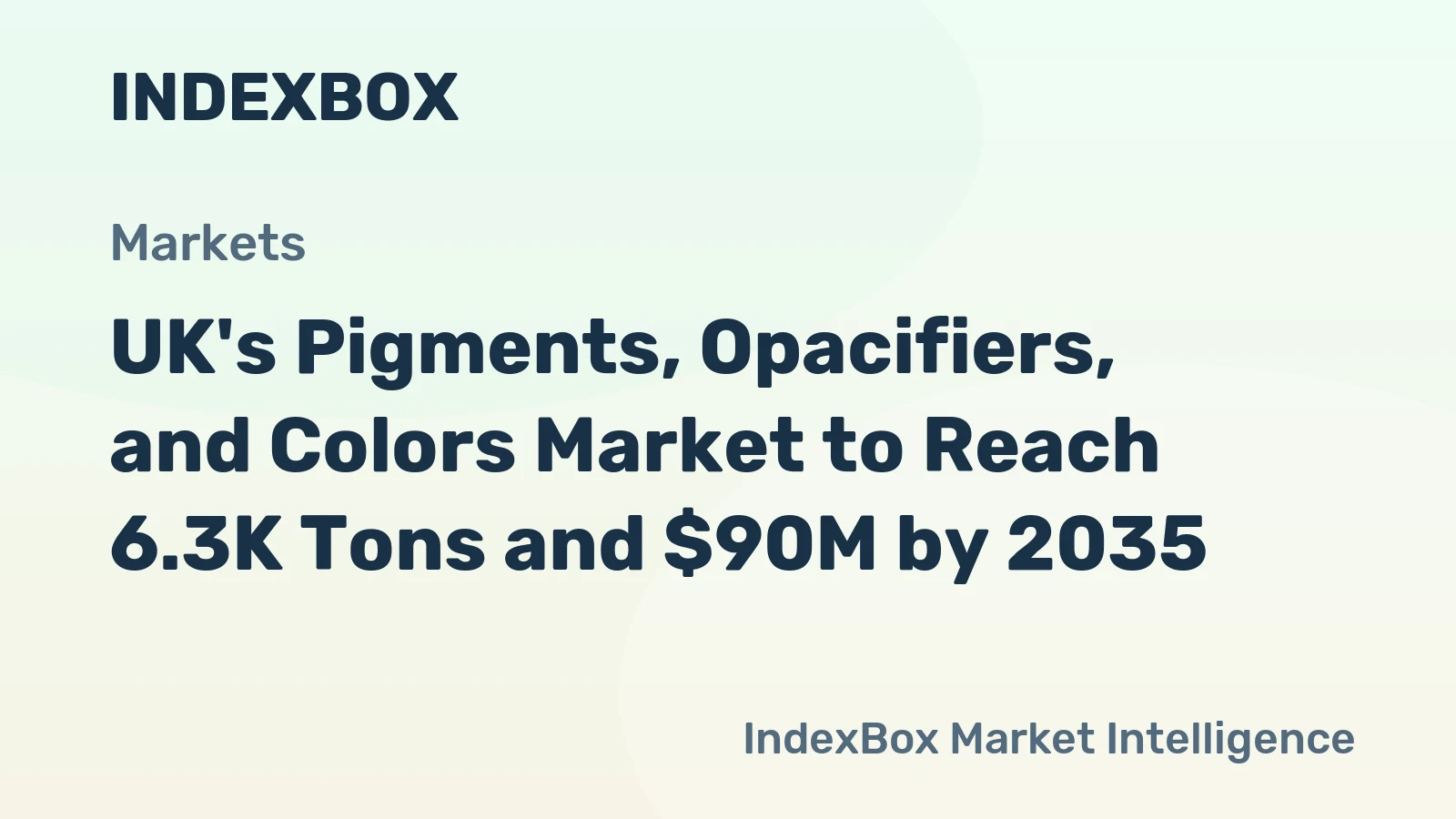 UK's Pigments, Opacifiers, and Colors Market to Reach 6.3K Tons and $90M by 2035