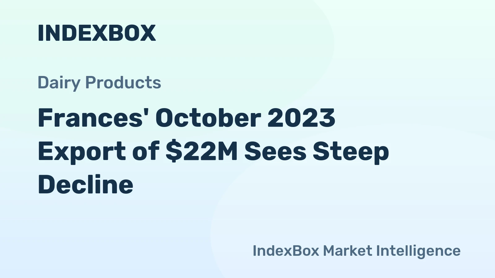 Frances' October 2023 Export of $22M Sees Steep Decline