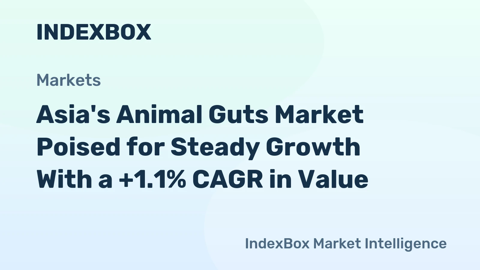 Asia's Animal Guts Market Poised for Steady Growth With a +1.1% CAGR in Value