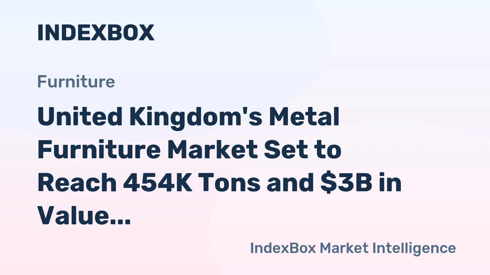 United Kingdom's Metal Furniture Market Set to Reach 454K Tons and $3B in Value