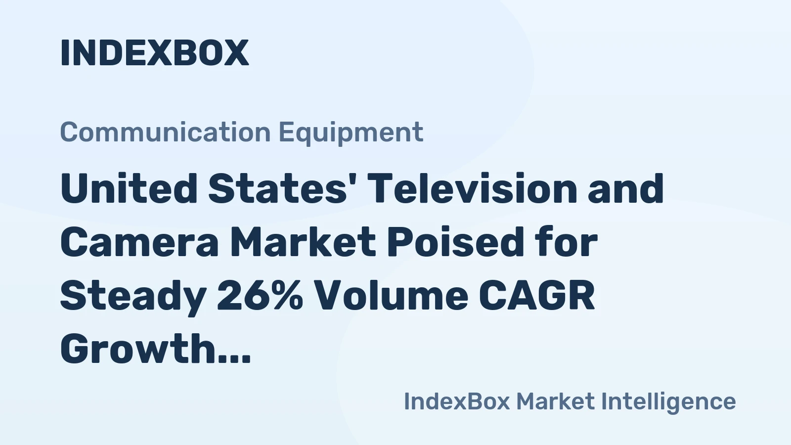 United States' Television and Camera Market Poised for Steady 26% Volume CAGR Growth Through 2035