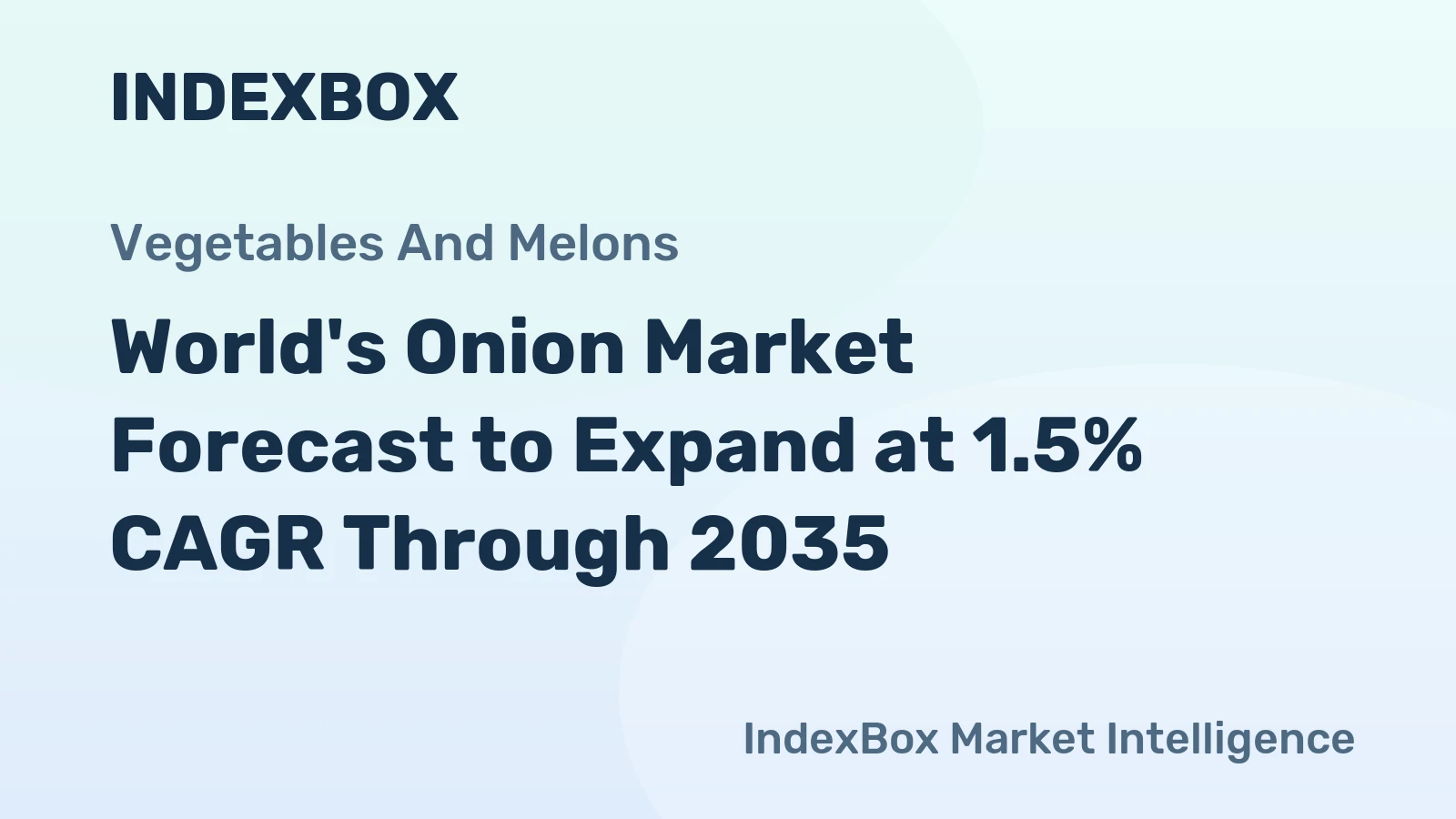 World's Onion Market Forecast to Expand at 1.5% CAGR Through 2035