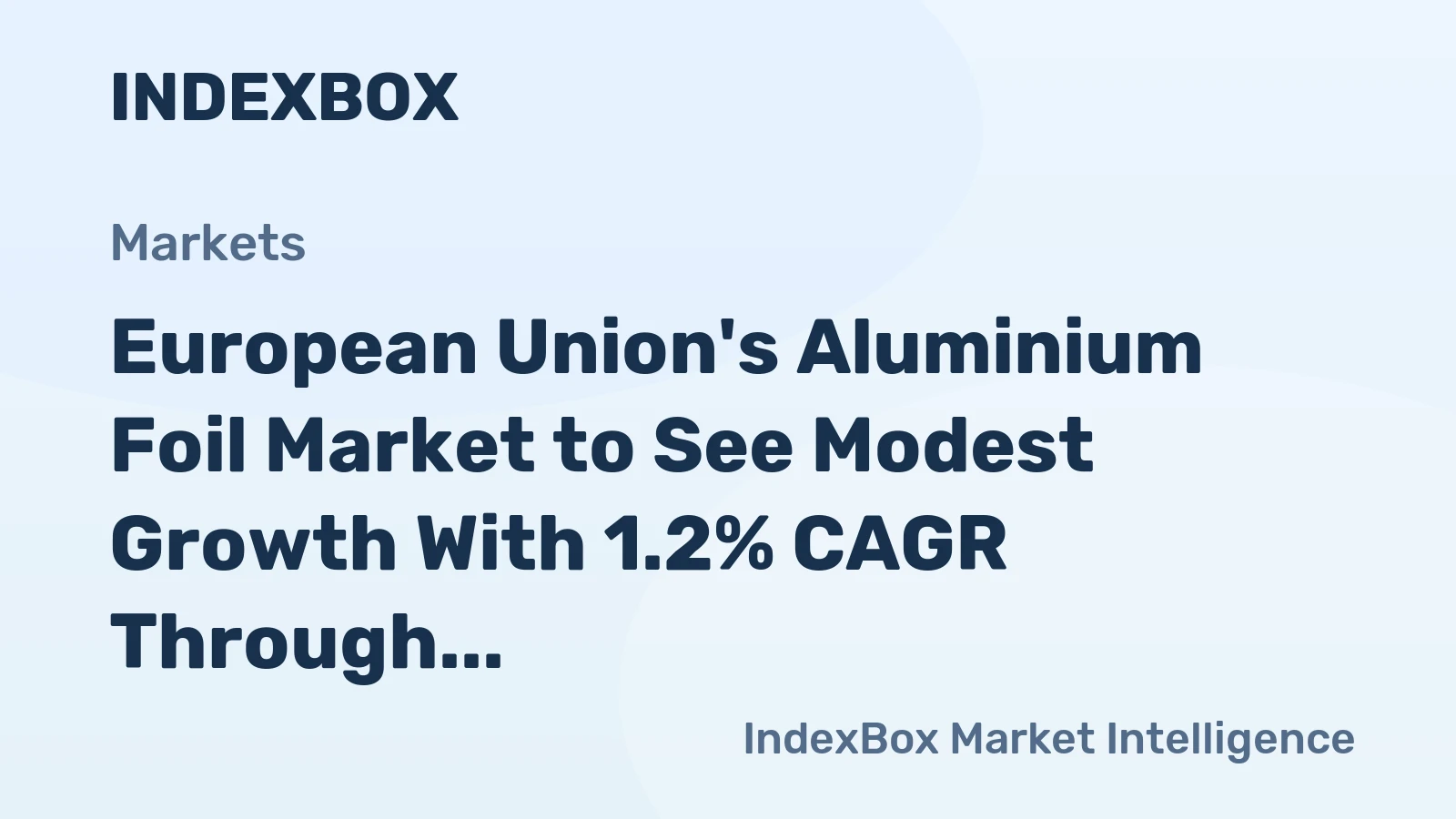 European Union's Aluminium Foil Market to See Modest Growth With 1.2% CAGR Through 2035
